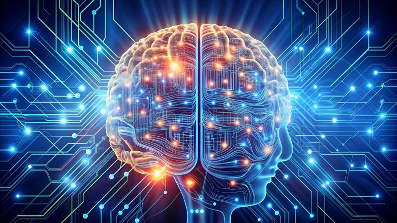 Synaptic Circuits: a Fusion of Mind and Machine AI Generated Stock ...