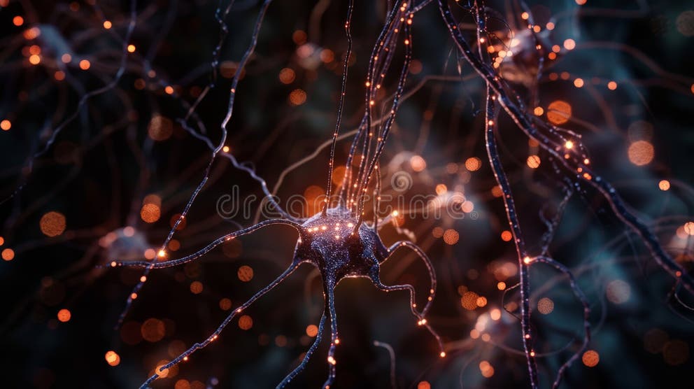 Synaptic Illumination: Mapping the Neural Network Stock Photo - Image ...