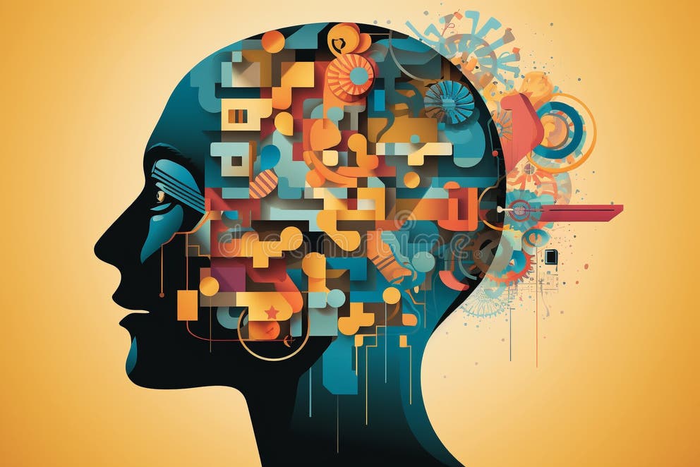 Synaptic Symphony: an Abstract Representation of Cognitive Function Stock Illustration ...