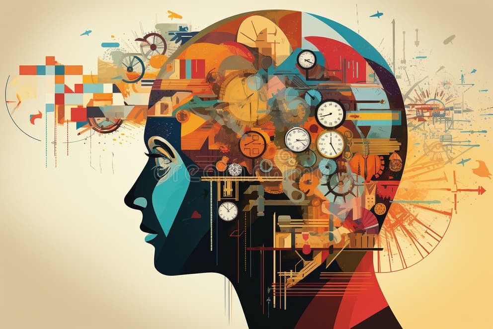 Synaptic Symphony: an Abstract Representation of Cognitive Function Stock Illustration ...