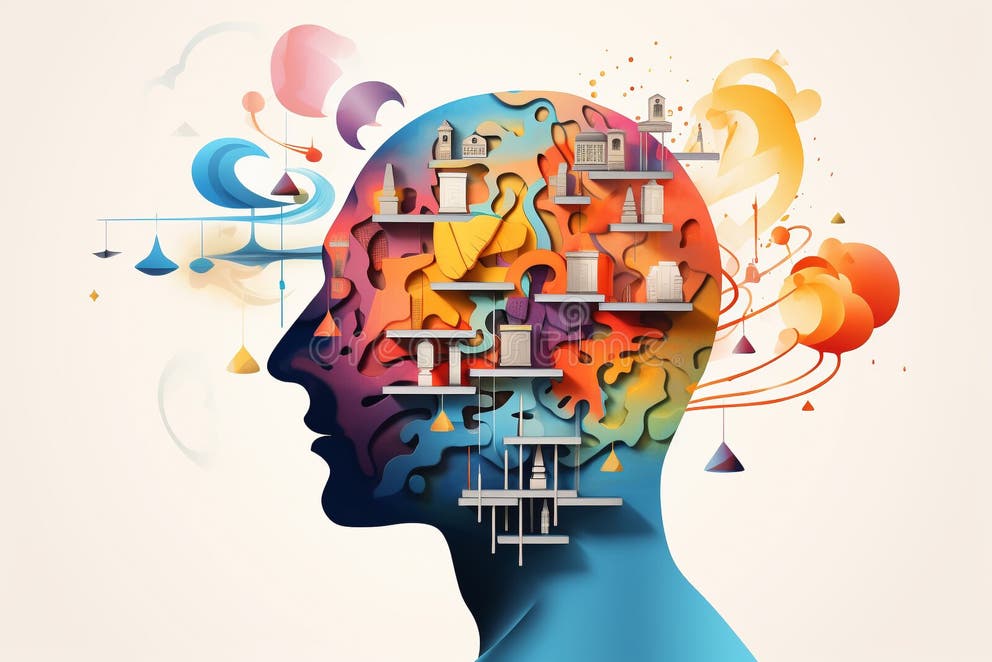 Synaptic Symphony: an Abstract Representation of Cognitive Function Stock Illustration ...