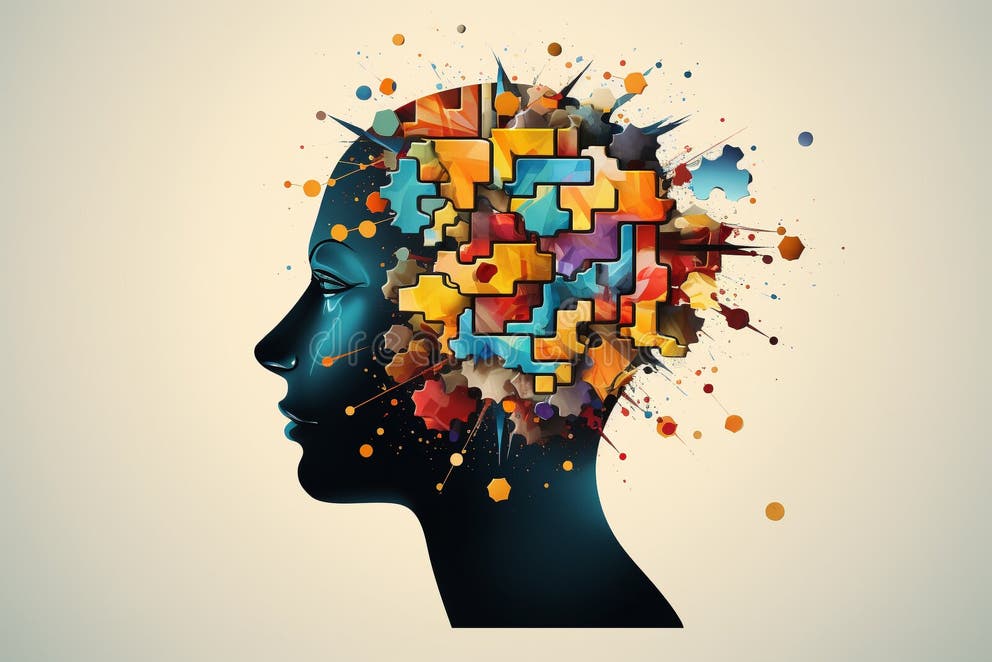 Synaptic Symphony: an Abstract Representation of Cognitive Function Stock Illustration ...