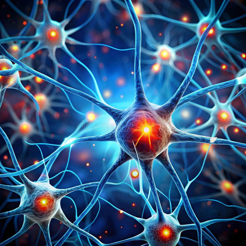 Synaptic Transmission Human Nervous System Concept Stock Illustration ...