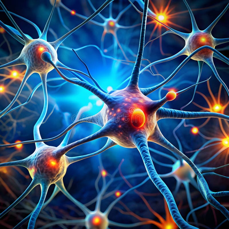 Synaptic Transmission Human Nervous System Concept Stock Illustration ...