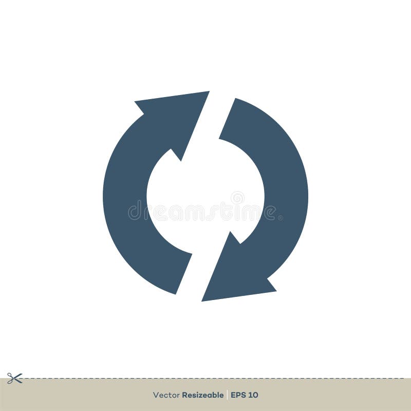 Sync Arrow Icon Vector Logo Template Illustration Design Stock Vector ...