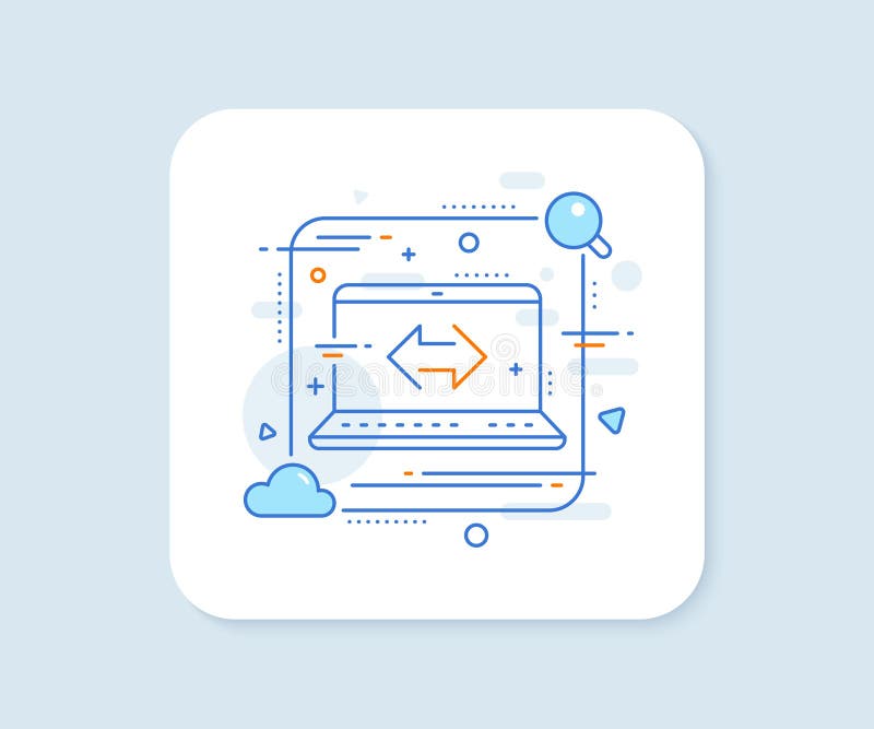 Sync Arrows Line Icon. Communication Arrowheads. Vector Stock Vector ...