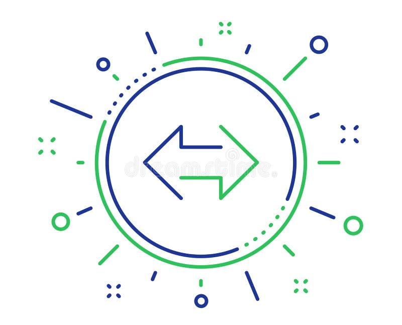 Sync Arrows Line Icon. Communication Arrowheads. Vector Stock Vector ...