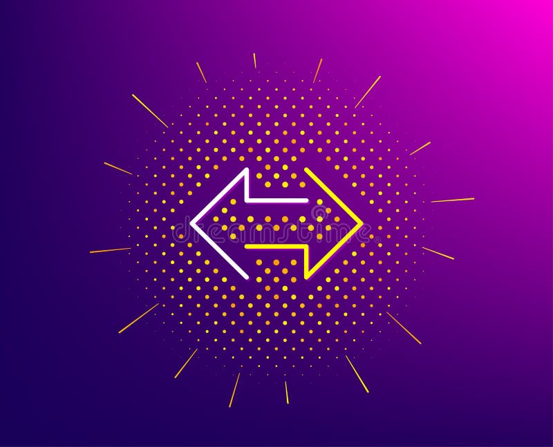 Sync Arrows Line Icon. Communication Arrowheads. Vector Stock Vector ...