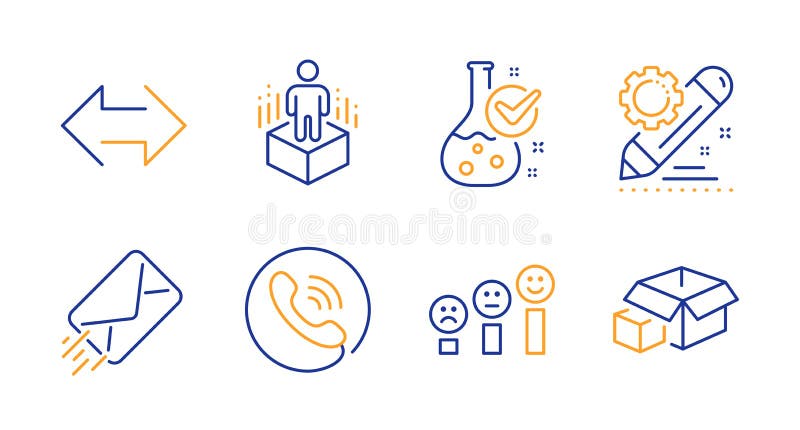 Sync, Augmented Reality and Customer Satisfaction Icons Set. E-mail ...