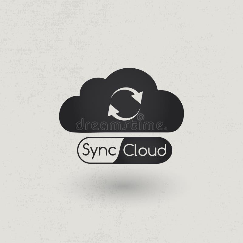 Sync Logo Cloud Sky Clipart Stock Vector - Illustration of line ...