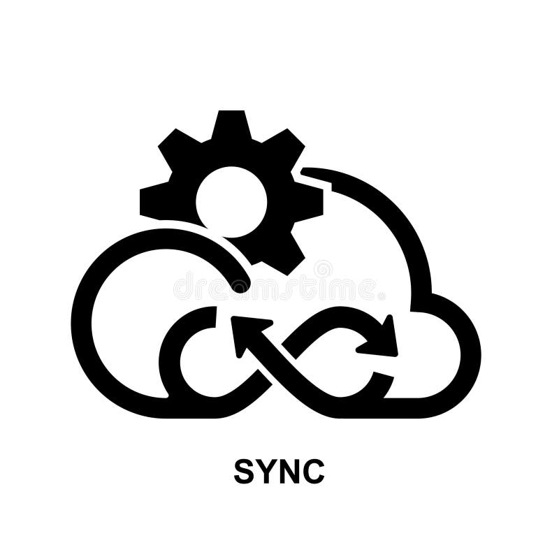 Sync Icon. Cloud Sync Icon Isolated on Background Stock Vector ...