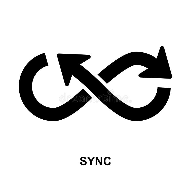 Sync Icon. Cloud Sync Icon Isolated on Background Stock Vector ...
