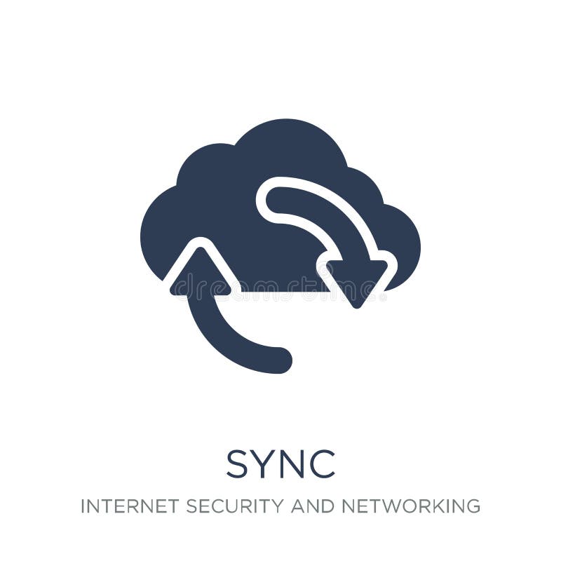 Sync Icon. Trendy Flat Vector Sync Icon on White Background from Stock ...