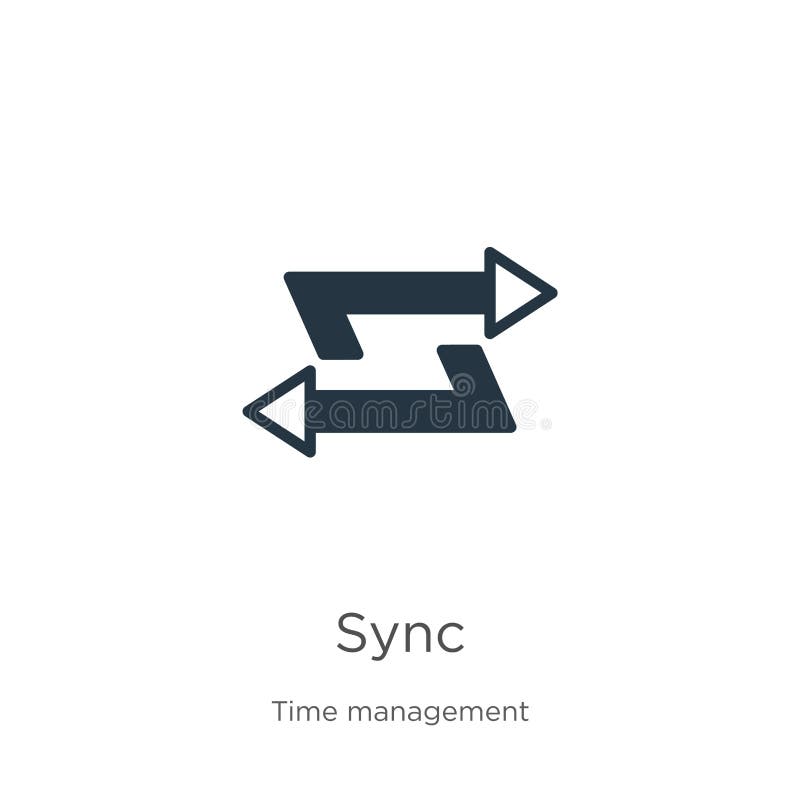 Sync Icon Vector. Trendy Flat Sync Icon from Time Management Collection ...