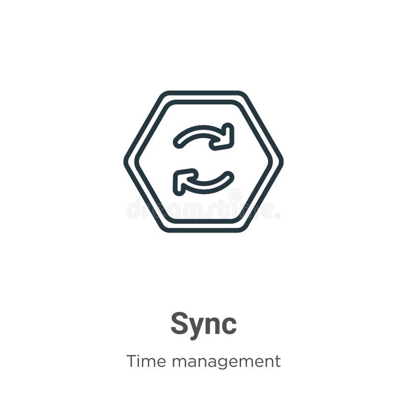 Sync Vector Icon on White Background. Flat Vector Sync Icon Symbol Sign ...