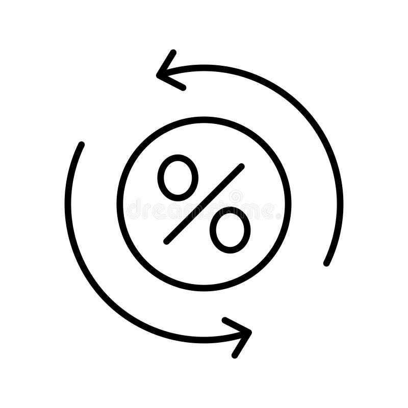 Sync Percentage Icon. Floating, Changing Percentage Stock Vector ...