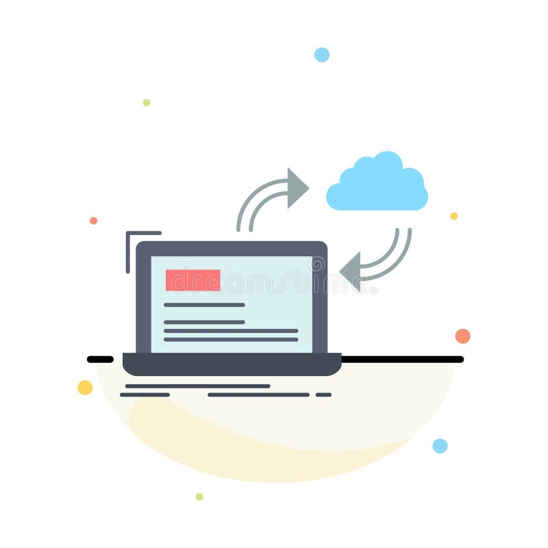 Sync, Processing, Data, Dashboard, Arrows Flat Color Icon Vector Stock ...