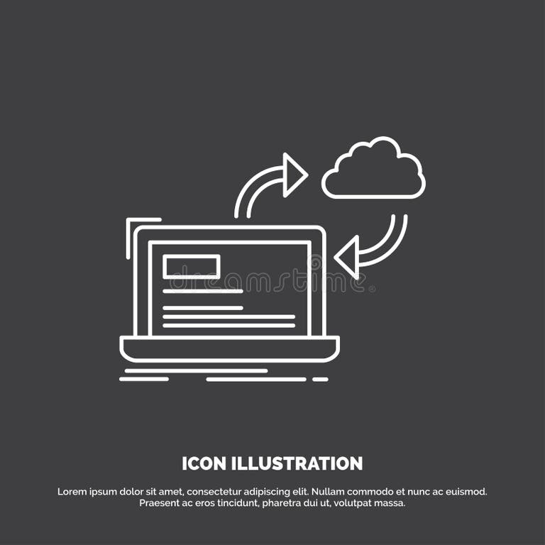 Sync, Processing, Data, Dashboard, Arrows Icon. Line Vector Symbol for ...
