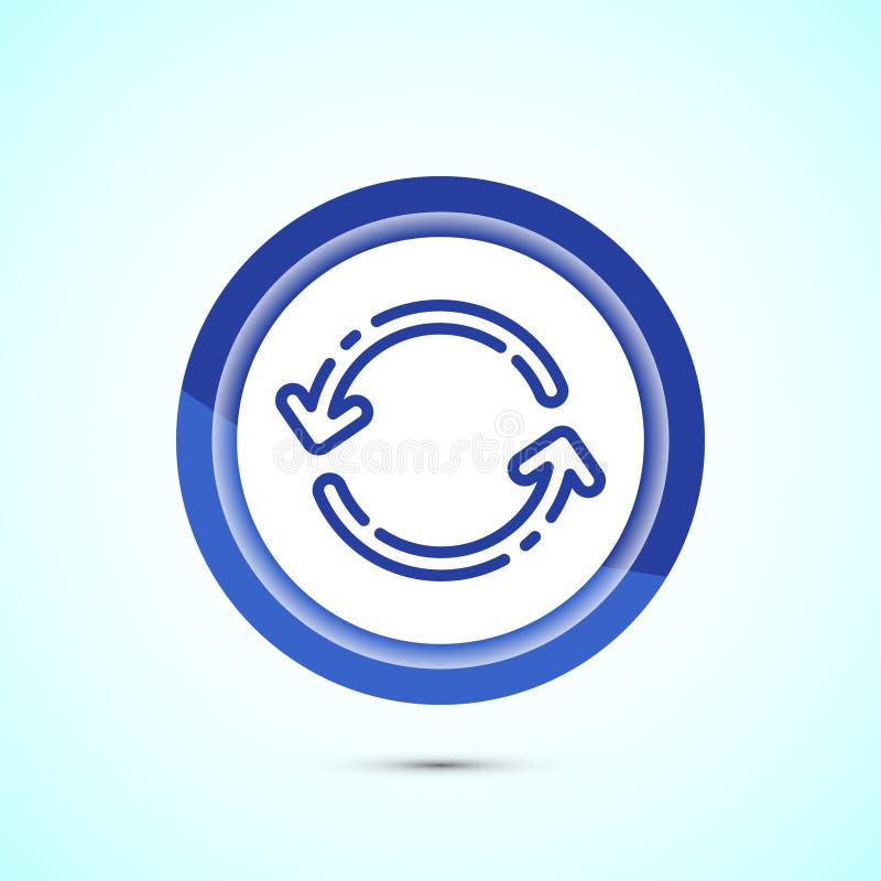 Sync Processing Icon Design, Synchronization or Reset Icon, Reload Sign ...