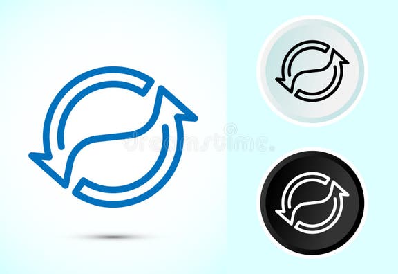 Sync Processing Icon Design, Synchronization or Reset Icon, Reload Sign ...