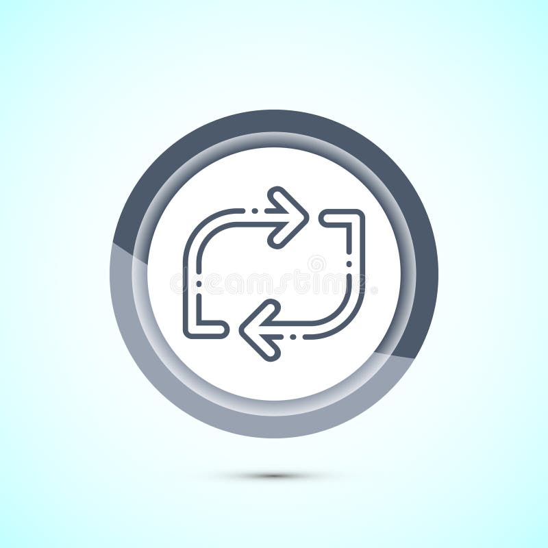 Sync Processing Icon Design, Synchronization or Reset Icon, Reload Sign ...