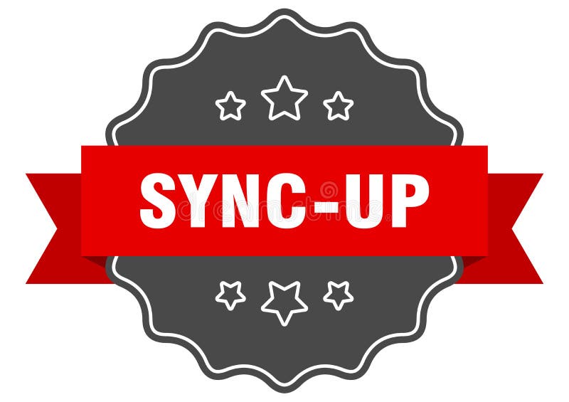Sync-up Label. Sync-up Round Band Sign Stock Vector - Illustration of ...