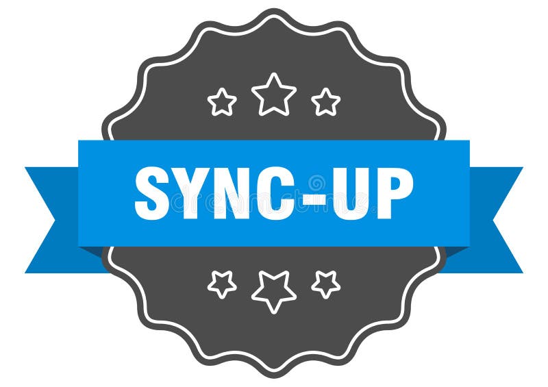 Sync-up Label. Sync-up Round Band Sign Stock Vector - Illustration of ...