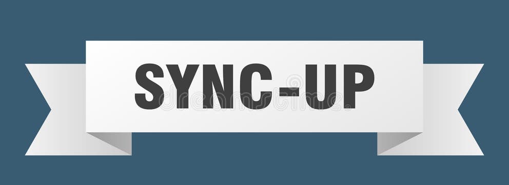 Sync-up ribbon. stock vector. Illustration of element - 191265082