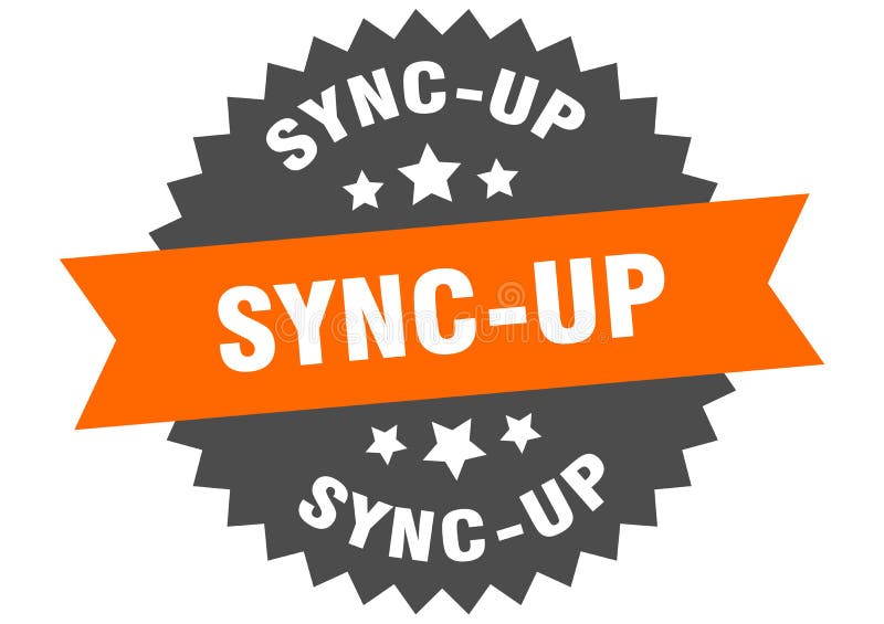 Sync-up Sign. Sync-up Circular Band Label. Sync-up Sticker Stock Vector ...