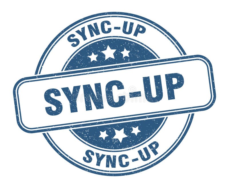 Sync-up Stamp. Sync-up Round Grunge Sign Stock Vector - Illustration of ...