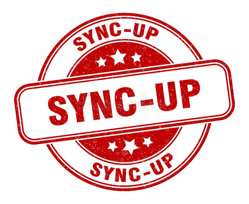 Sync-up Stamp. Sync-up Round Grunge Sign Stock Vector - Illustration of ...