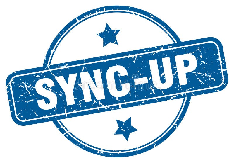 Sync-up Stamp. Sync-up Round Grunge Sign. Stock Vector - Illustration ...