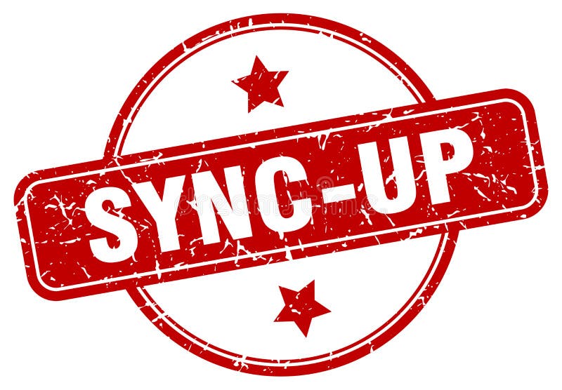 Sync-up Stamp. Sync-up Round Grunge Sign Stock Vector - Illustration of ...