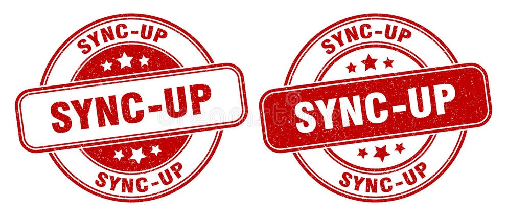 Sync-up Stamp. Sync-up Label. Round Grunge Sign Stock Vector ...