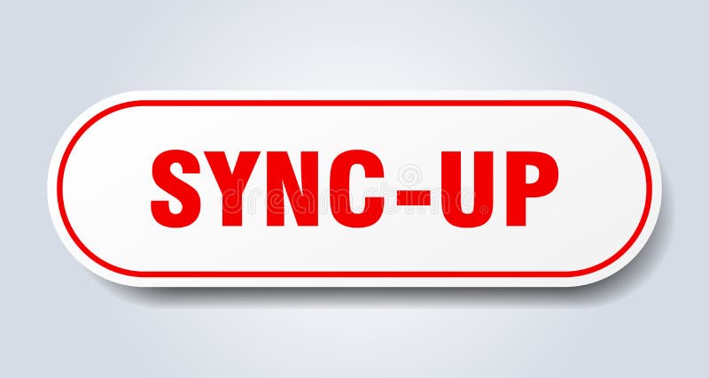 Sync-up sticker. stock vector. Illustration of badge - 197147452