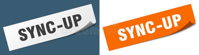 Sync-up Sticker. Sync-up Sign Set Stock Vector - Illustration of ...