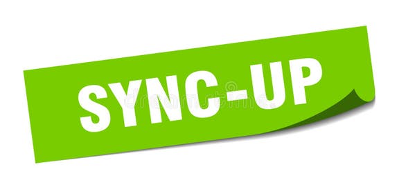 Sync-up Sticker. Sync-up Square Sign Stock Vector - Illustration of ...