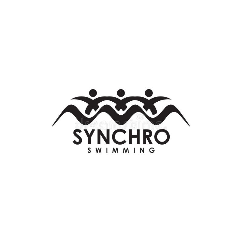 Synchro Swimming Logo Design Template Stock Vector - Illustration of floating, graphic: 219267397
