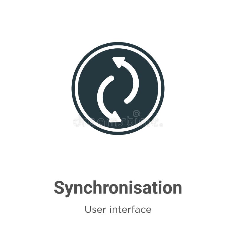 Synchronisation Icon on White Background. Simple Element Illustration ...