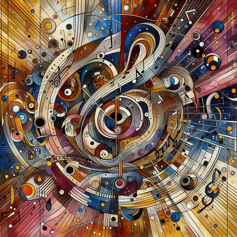 98 26. Synchronism Musical Composition Drawing_ a Mpos Stock ...