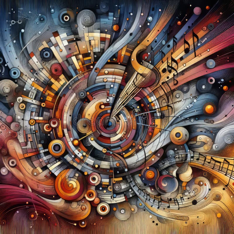 93 26. Synchronism Musical Composition Drawing_ a Mpos Stock ...