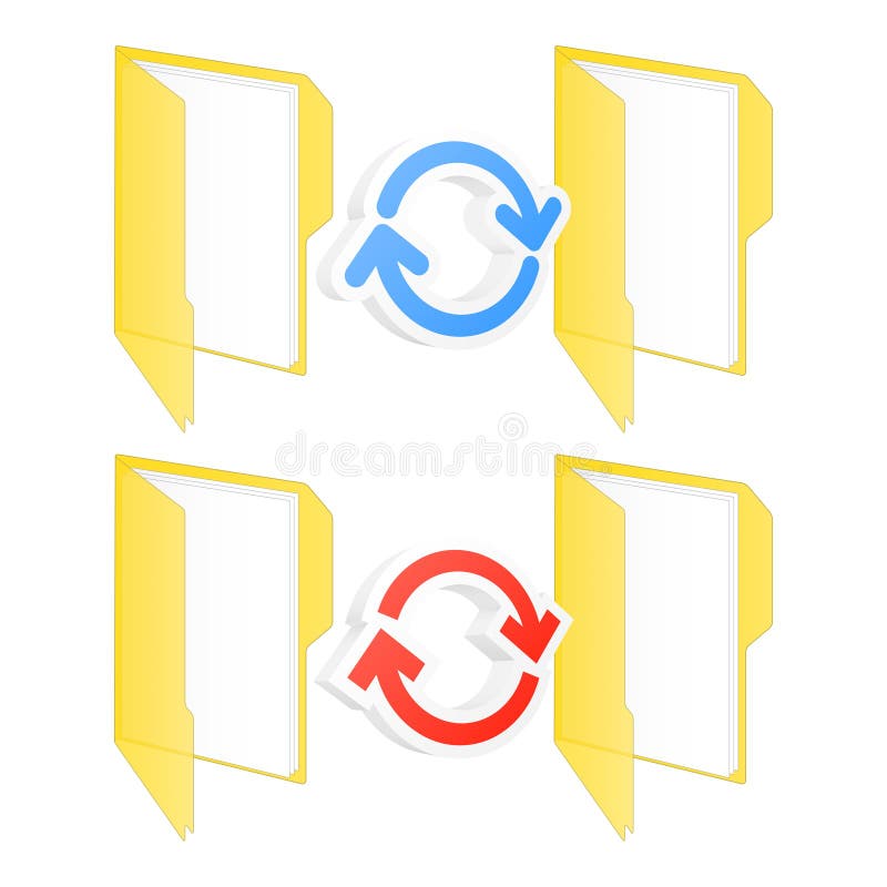Synchronization Folder Icons. Stock Vector - Illustration of info ...