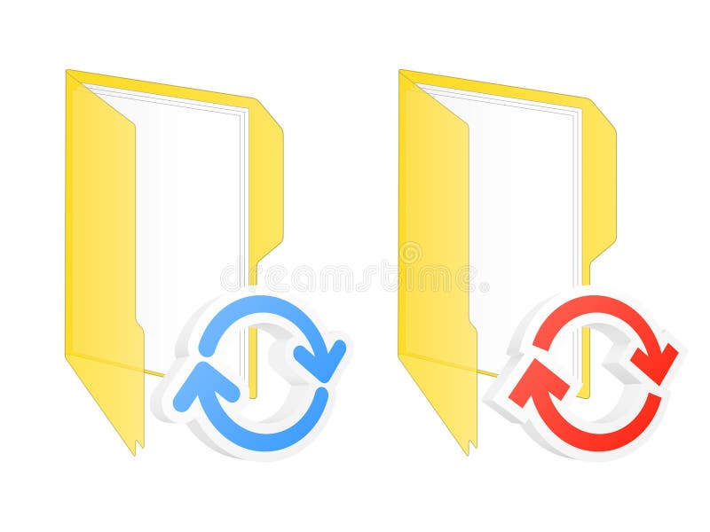 Synchronization Folder Icons Stock Vector - Illustration of site ...
