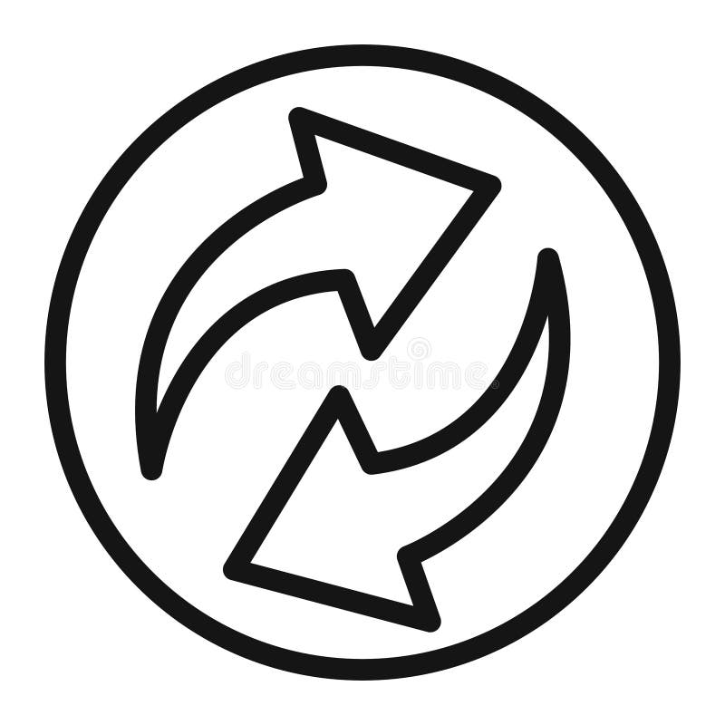 Synchronization Icon Mark in Filled Style Stock Illustration ...