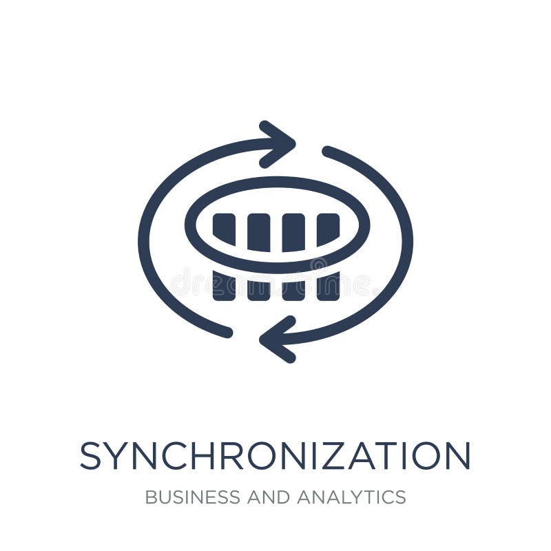 Synchronization Icon. Trendy Flat Vector Synchronization Icon on Stock ...