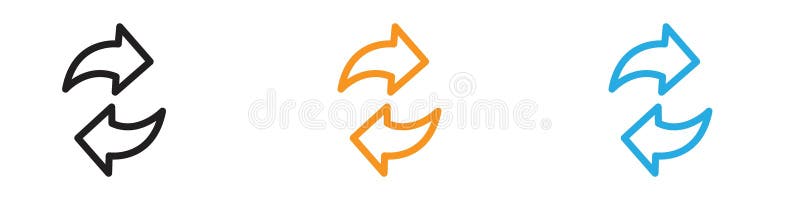 Synchronization Icon Vector Logo Set Collection for Web App Ui Stock ...