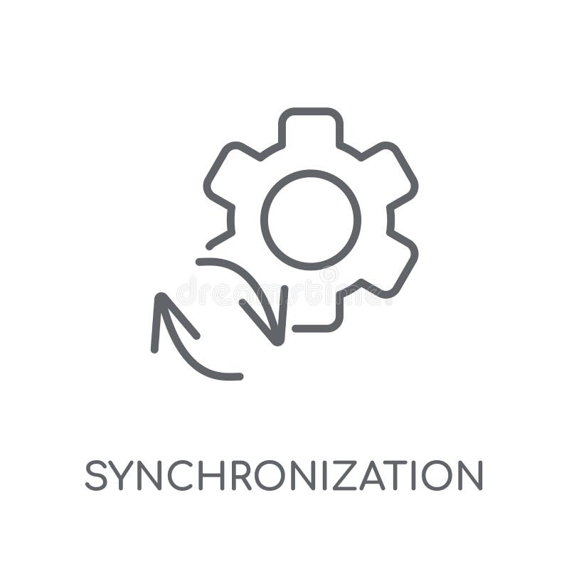 Synchronization Linear Icon. Modern Outline Synchronization Logo Stock ...