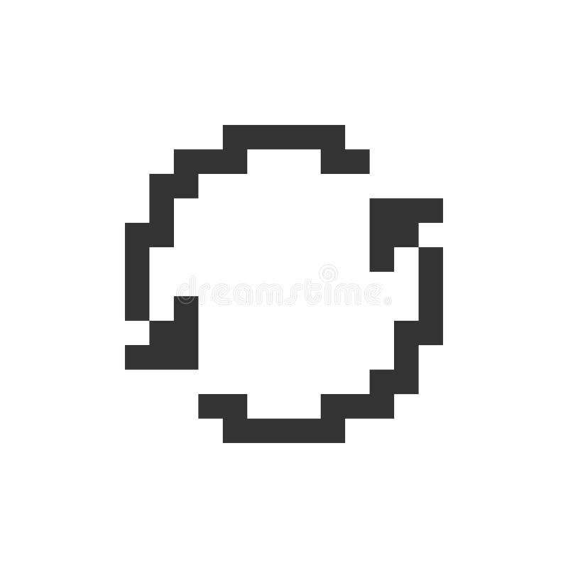 Synchronization Pixelated Ui Icon Stock Vector - Illustration of ...