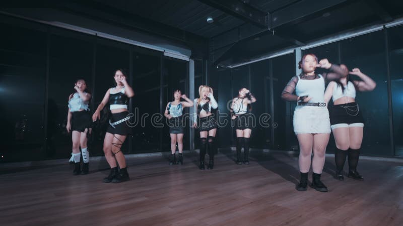 Synchronized Dance Performance in Studio Stock Footage - Video of ...