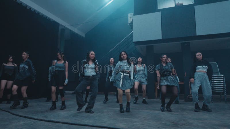 Synchronized Dance Performance in Studio Stock Footage - Video of adult ...